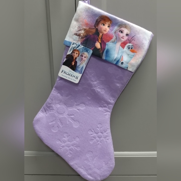 Disney | Holiday | New Disney Frozen 2 Stocking Purple Elsa Anna Olaf ...